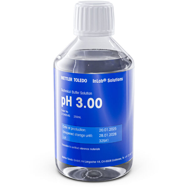 Techn. Buffer pH 3.00 250mL - 개요 - 메틀러 토레도